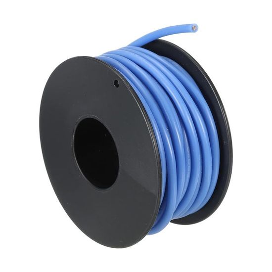 Fil électrique de calibre 16 en silicone 16 AWG - Fil de cuivre étamé - Boe bleue de 7,5 m pour ...
