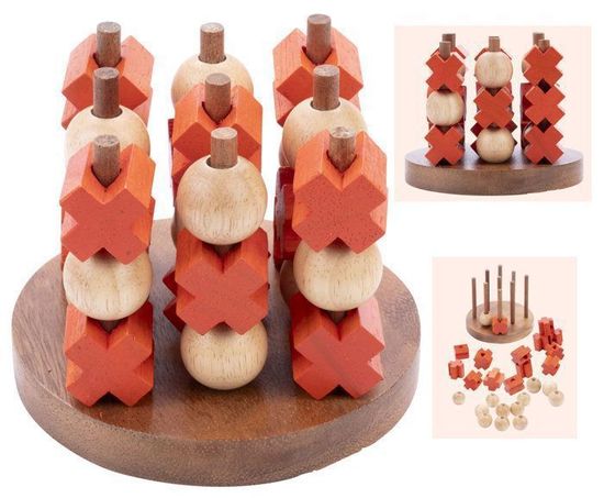 Tic Tac Toe - 3 D - Jeu du Morpion en Bois - XO game -Logique Ambiance ...