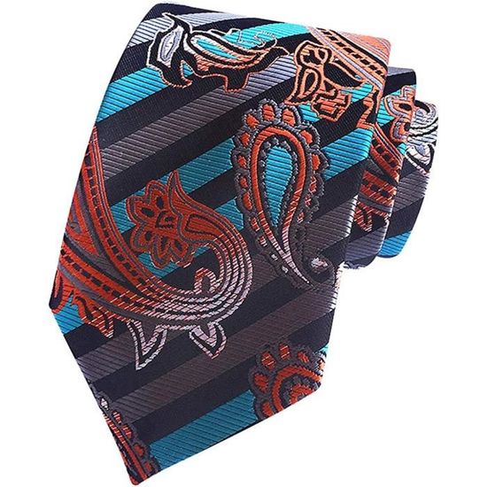 Homme Cravate Soie Mariage Paisley Jacquard Cravates et Mouchoirs Set ...