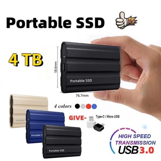MAIMANRUI®MINGJIA®Disque SSD Mini Disque Dur Externe Portable 4TB 4To ...