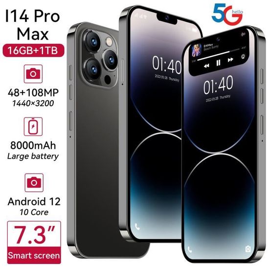 SMARTPHONE SENIOR - Smartphone IP12 Pro Android 6,38 pouces 512+4 mémoire Noir - Cdiscount ...