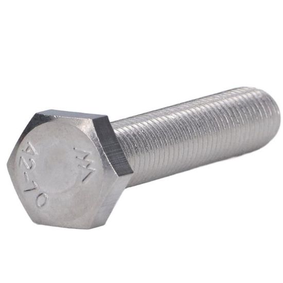 LAM-20pcs Boulon hexagonal filetage grossier vis de réglage entièrement filetés acier A2 M10x1.5 ...