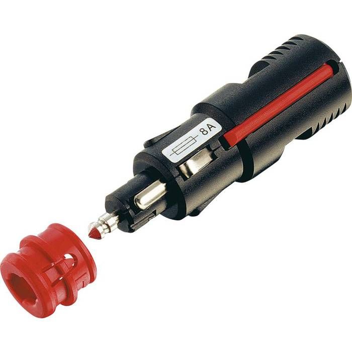Prise allume-cigare - PROCAR - Fiche mâle avec fusible - 2A - LED - 12 ...