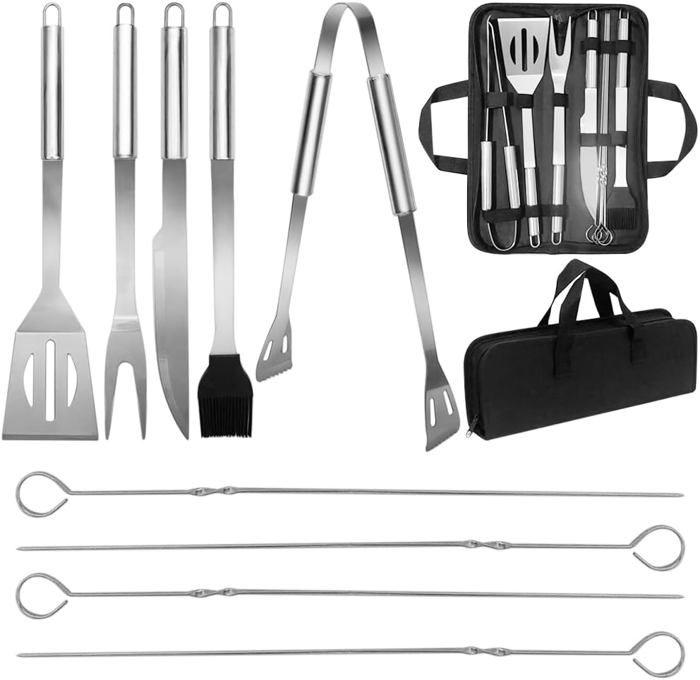 9 Pièces Ustensiles Barbecue Acier Inoxydable,Kit Barbecue,Accessoire ...
