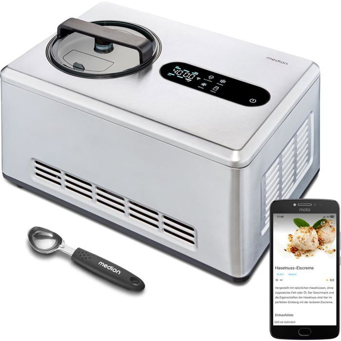 Machine à Glace Intelligente 2L Contrôle par App Recettes Incluses ...