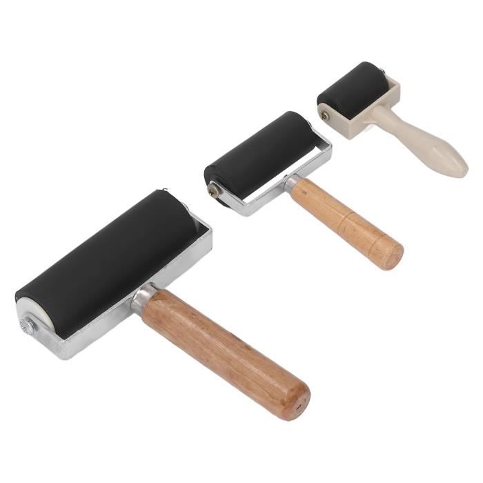 Akozon rouleau Brayer 3 pièces rouleau en caoutchouc Art Craft Brayer ...