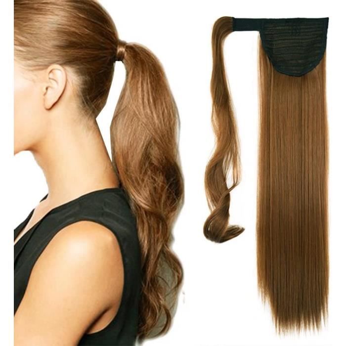 Extensions De Cheveux - Iluu Longue Ligne Droite Queue Cheval Wrap ...