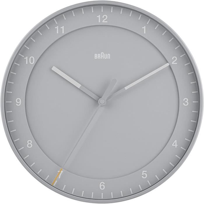 Pendule Murale Analogique Classic - Mo[a4614] - Gris - 30cm - Balayage ...