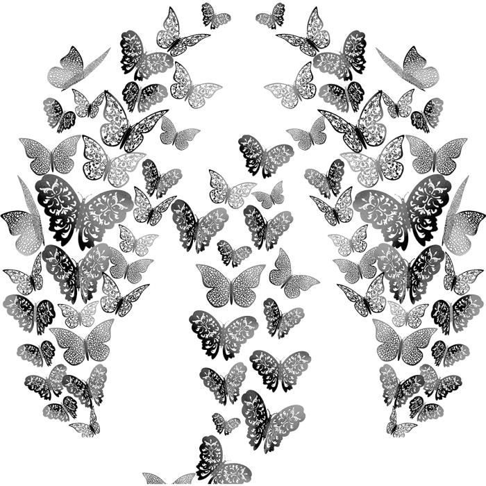 S 3D Papillon Stickers Papillons Decorati Papillon Autocollants Muraux ...
