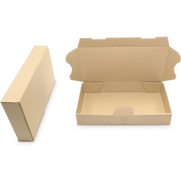 Lot de 100 cartons d'expédition pliants Boîte Pliable Carton ibrief ...