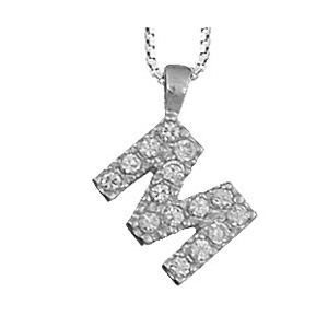 Collier avec pendentif initiale M Argent - Achat / Vente sautoir et ...