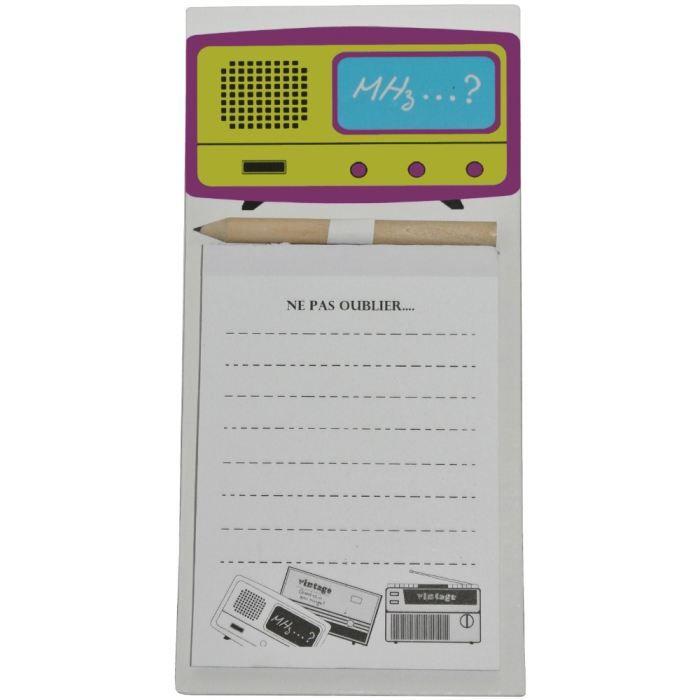 Memo Magnet Frigo Bloc Note + Stylo Transistor … - Cdiscount Maison