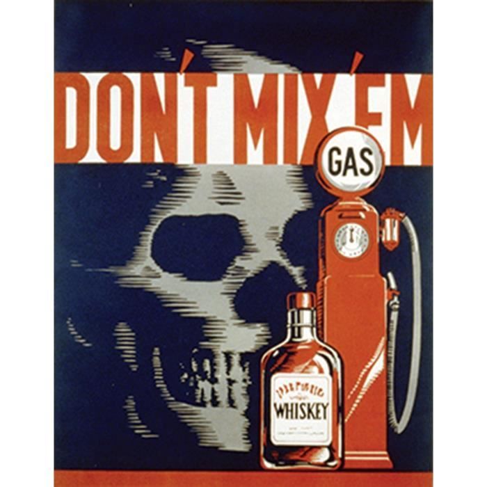 Poster Affiche Don T Mix Them Danger Retro Vintage Poster Affiche ...