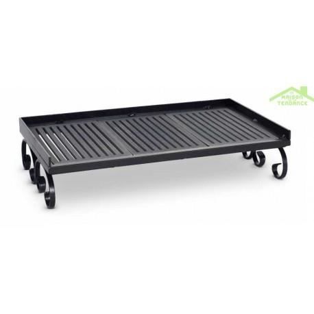 Grille de foyer en acier et en fonte 52x31x12 cm - Cdiscount Bricolage