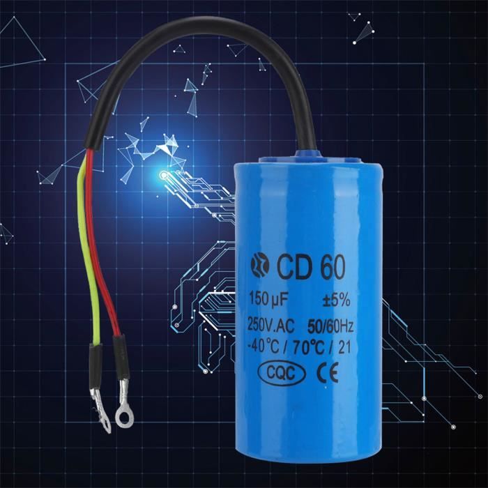 Condensateur CD60 Condensateur 150 250V C Cd60 Run Condensateur Avec ...
