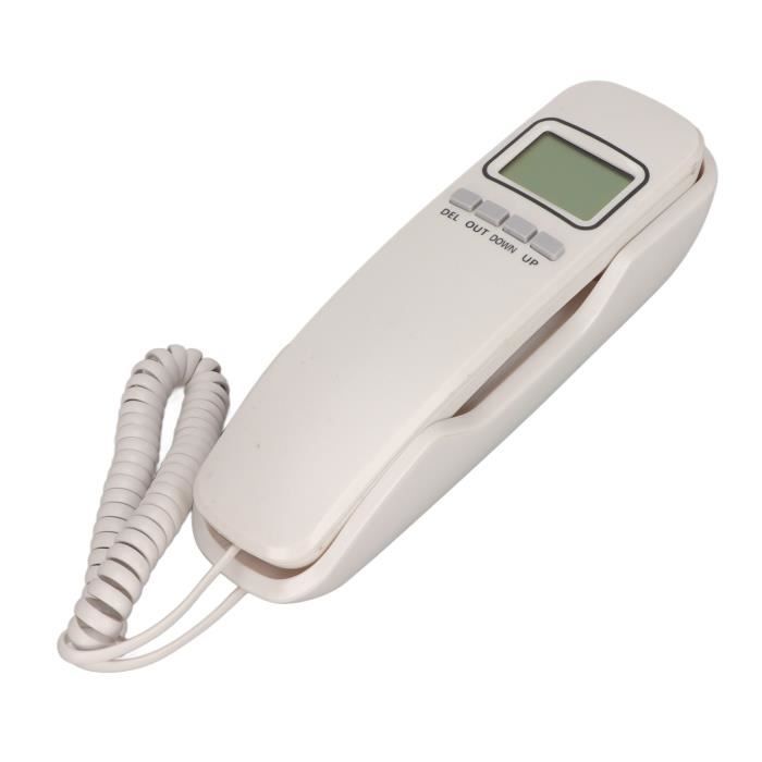 GOTOTOP Ligne fixe filaire Téléphone filaire recomposition écran LCD sélectionnable sonnerie ...