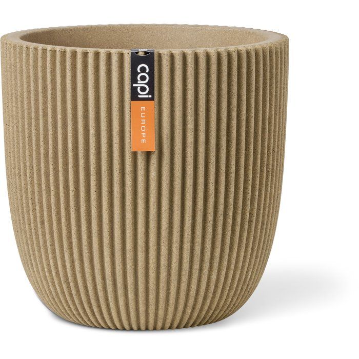 Pot boule - CAPI EUROPE - Groove NL - 54 x 52 cm - Beige - Cdiscount Jardin