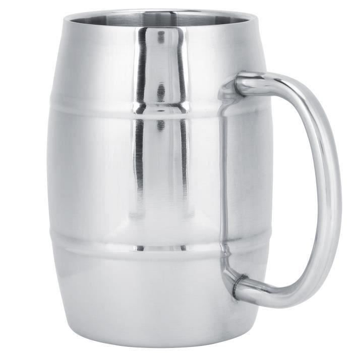 Young-Stainless Steel Mug Double Wall Beer Mug Stainless Steel Beer Mug ...