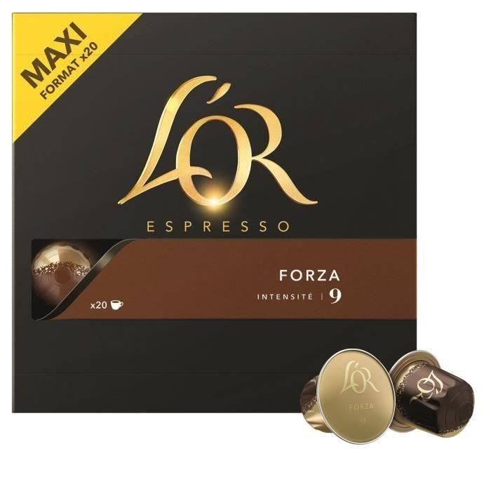 LOT DE 10 - L'OR - Espresso - Forza - 20 Capsules Aluminium - Intensité ...