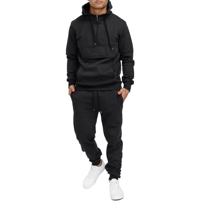 Survêt 527 - Ensemble jogging pour homme - Gris foncé - Manches longues ...