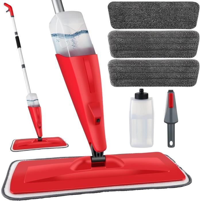 Balais Serpillère 135cm, Homgif Balai Pulvérisateur Professionnel Balai Vaporisateur 550ml ...