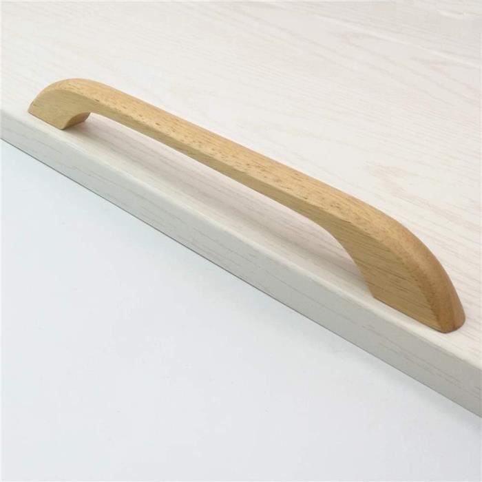 4Pcs Poignee De Meuble Cuisine En Bois Massif Arc Poignet De Porte ...