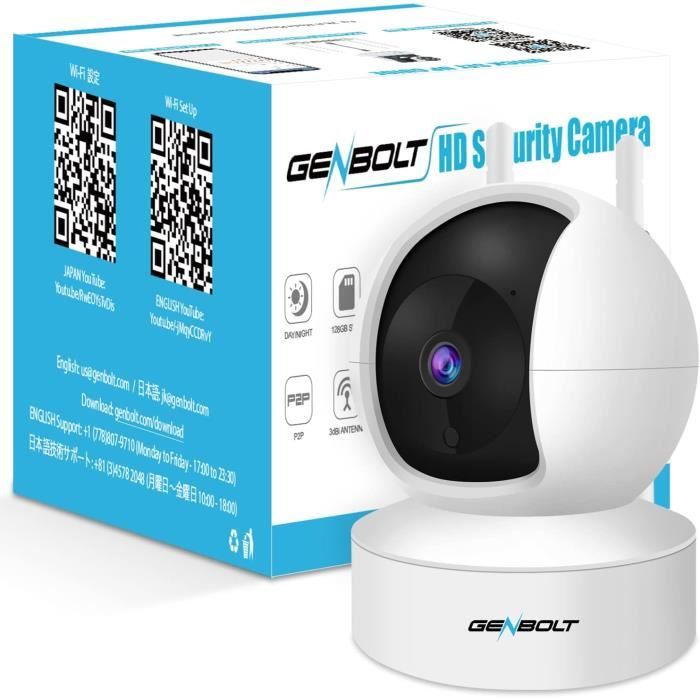 Caméra Surveillance Wifi Intérieure, Ip Camera Moniteur Avec Détection ...