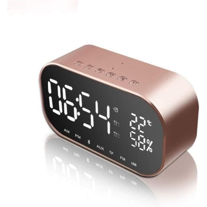 Réveil sans fil, Audio sans fil, caisson de basses, Radio, double haut ...