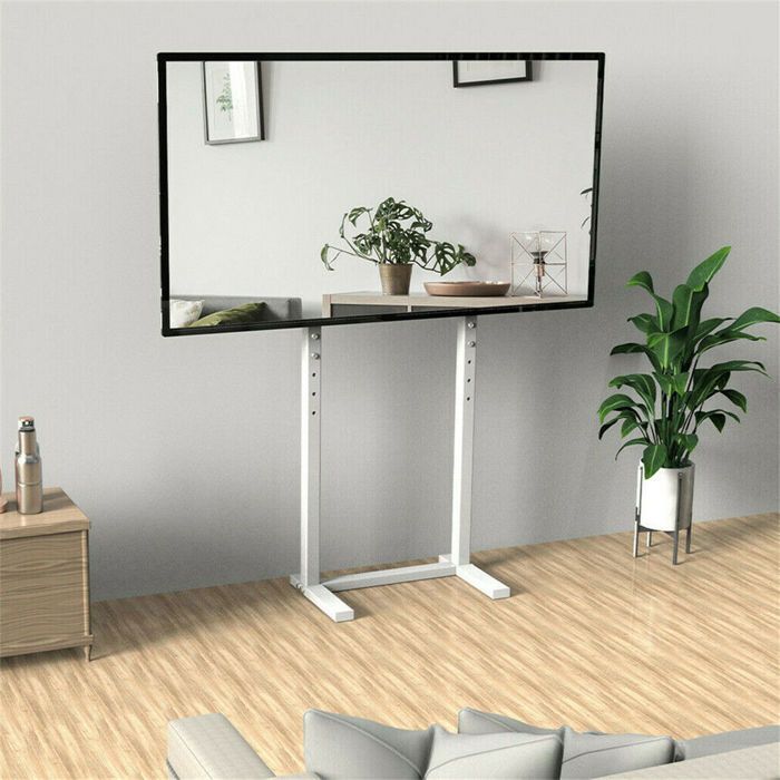 UNHO Support TV sur Pied Blanc Pied TV Universel 32-65 Pouces Meuble ...