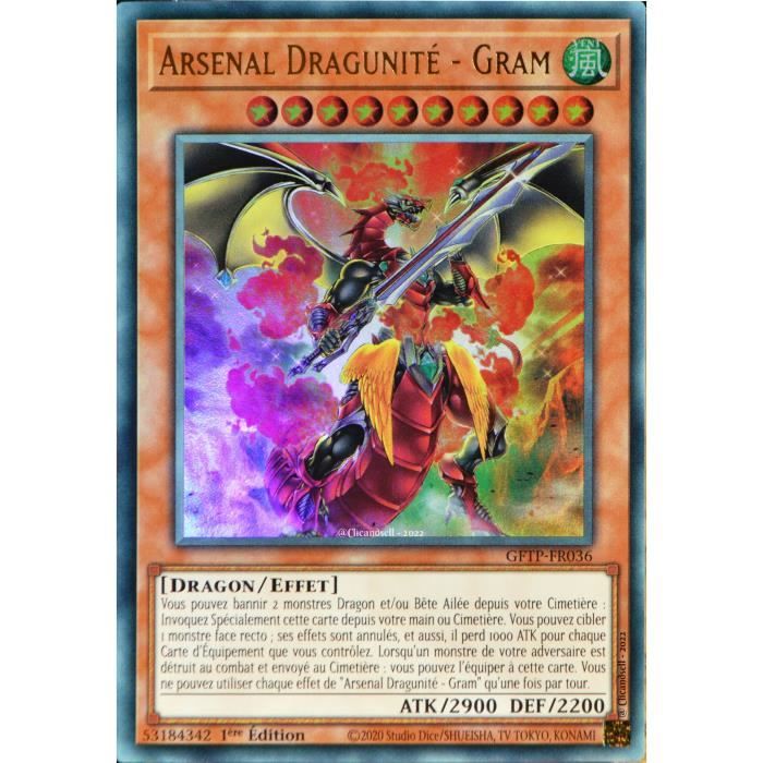 Carte YU-GI-OH GFTP-FR036 Arsenal Dragunité - Gram Ultra Rare NEUF FR - Cdiscount Jeux - Jouets