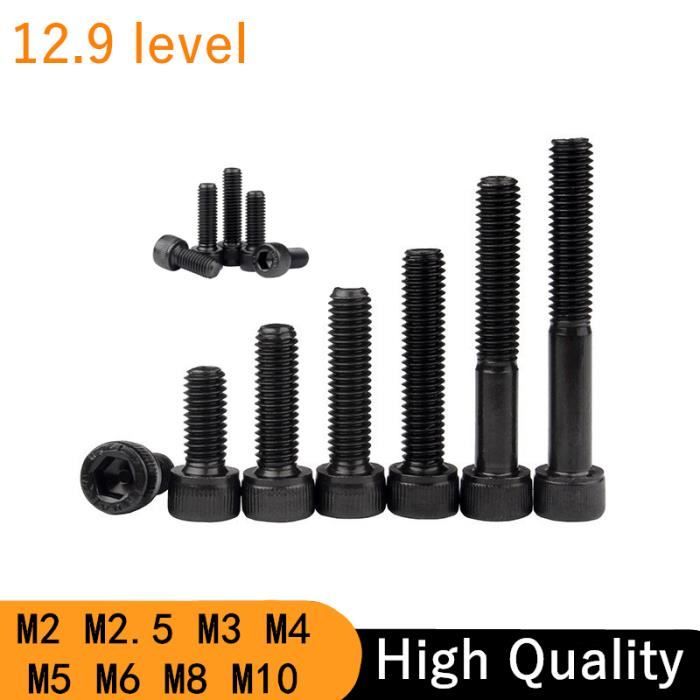 M6 5pcs-50 mm Full thread -Vis à tête hexagonale à six pans creux ...