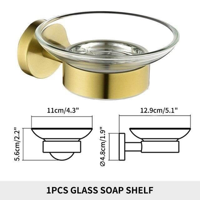 Boîte à savon,A3 Soap Dish Gold--Porte savon mural en métal, pour ...