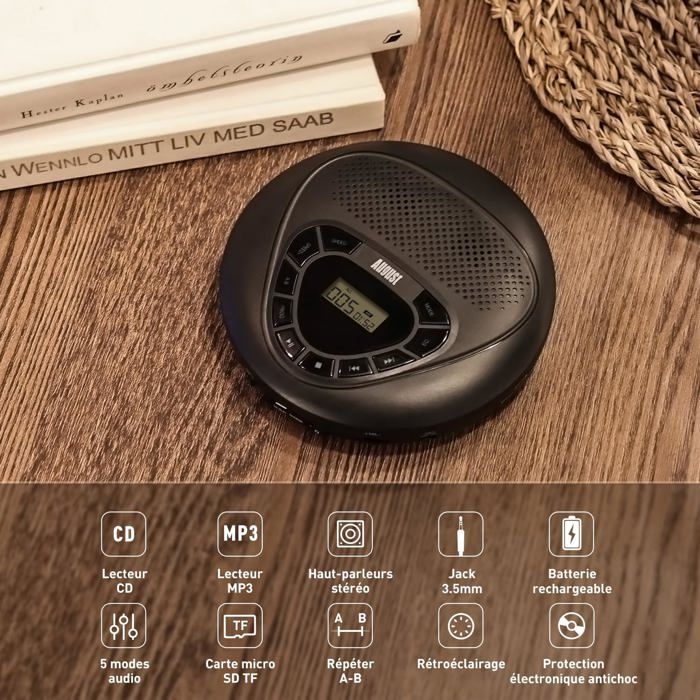 Lecteur Cd Portable Avec Haut-Parleur Rechargeable - Se10 Baladeur Cd ...