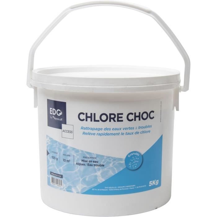 EDG Chlore Choc Piscine - Spécial Eau Verte - Action Rapide - Granulés ...