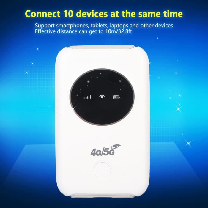 Tbest WiFi portable 4G LTE Modem WiFi USB 4G LTE, Routeur 4G WiFi 5G débloqué avec Emplacement ...