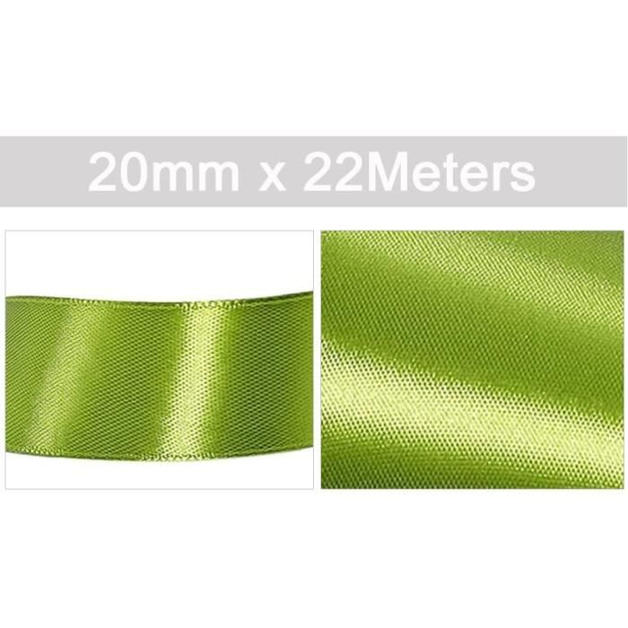 Ruban De Satin Vert Olive 20Mm X 22M, Ruban Satinée Pour Emballage ...