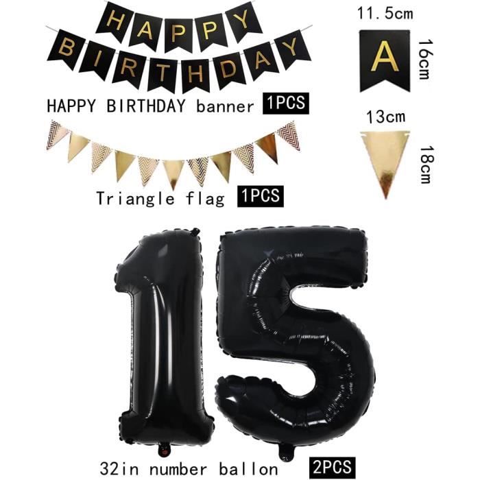 Ballons Anniversaire 15 Ans Garcon, 15 Anniversaire Fille Ballon ...