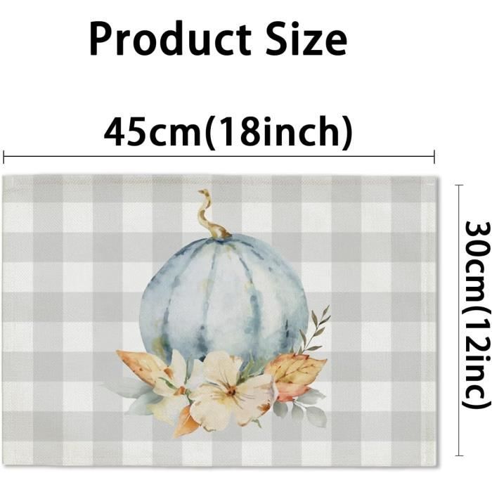 Lot De 4 Sets De Table D'Automne (Style 3)[u7413] - Cdiscount Maison