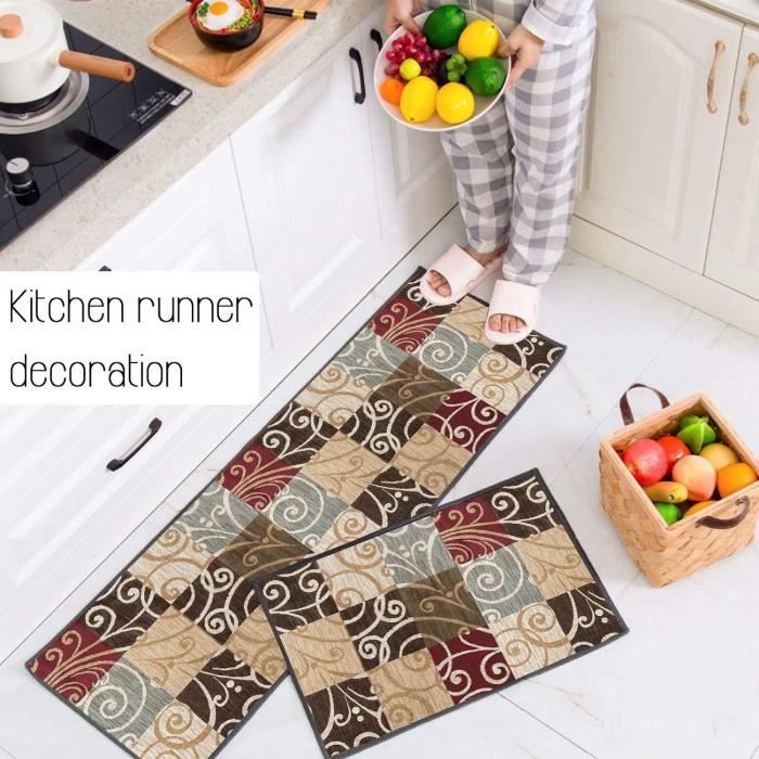 Tapis Cuisine Long Lavable Antiderapant Moderne Design Traditionnel ...