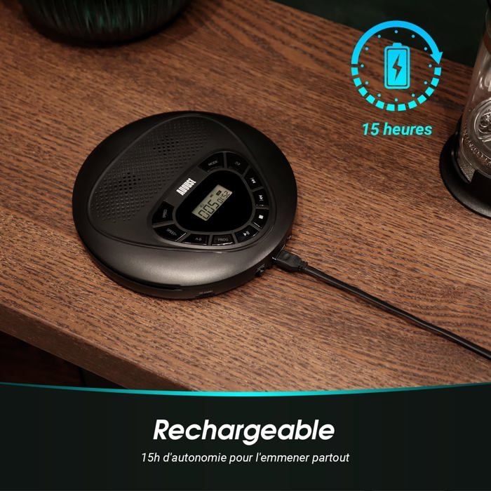 Lecteur Cd Portable Avec Haut-Parleur Rechargeable - Se10 Baladeur Cd ...