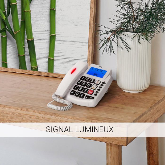 Téléphone fixe senior - SUTEO - Comfort Volume 2 - Grandes touches ...