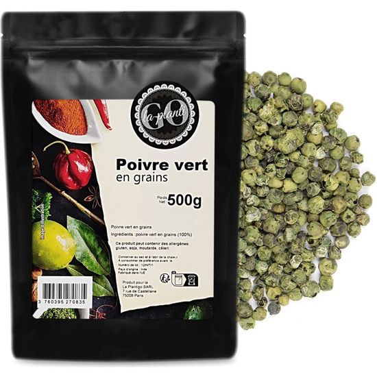 Poivre vert en grains 500 g - LA PLANTIGO - Cdiscount Au quotidien