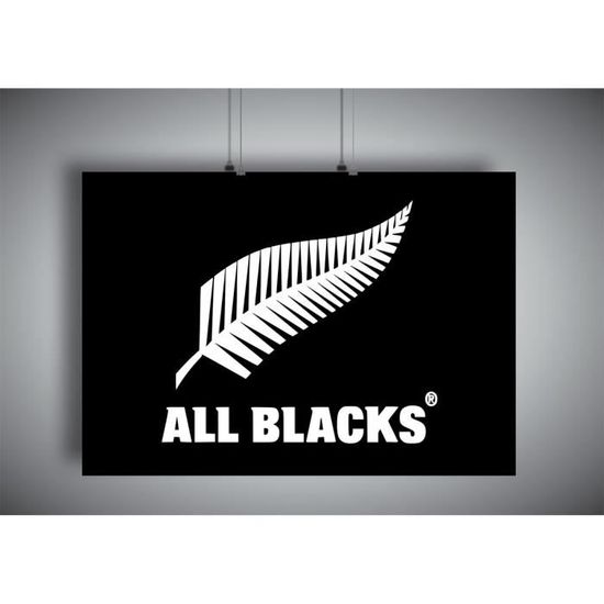 Poster All Blacks Rugby Logo Wall Art 02 - A3 (42x29,7cm) - Cdiscount ...