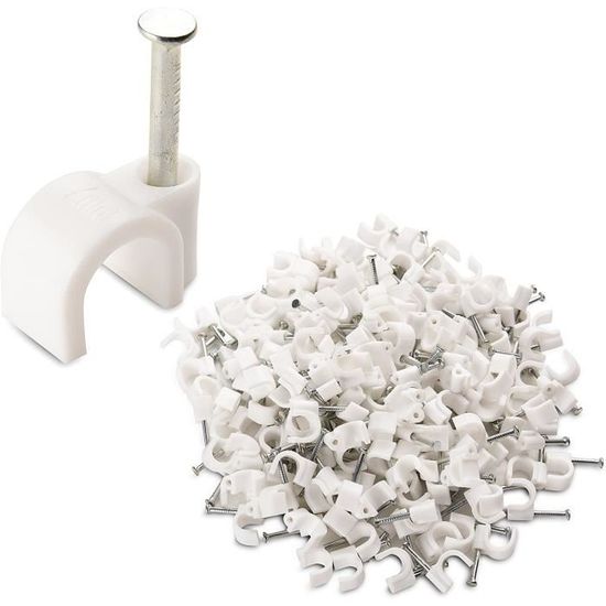 Pack de 200 Clips pour Fixation et Arrangement de câbles - Cdiscount ...