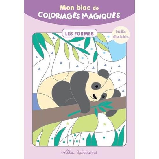 Bloc de coloriages - MON BLOC - Les formes - 32 coloriages mystères ...