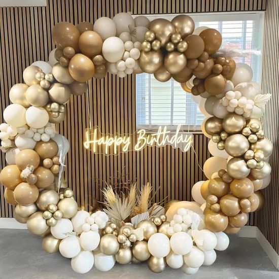 Décoration D'Une Arche Ballons Marron - 167Pcs Ballons Marrons Et ...