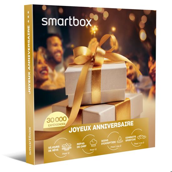 Coffret Cadeau SMARTBOX - Joyeux anniversaire - 1 séjour ou 1 activité ...