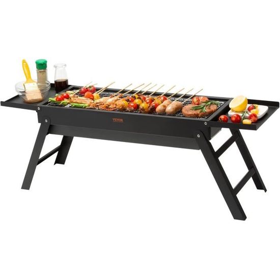 VEVOR Barbecue Portable Barbecue à Charbon Pliable 85x23,7x30 cm Gril ...