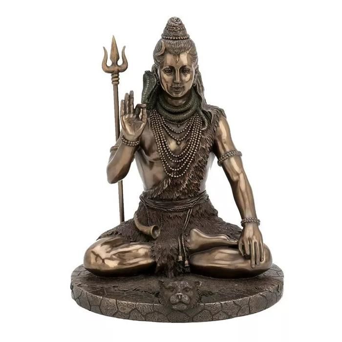 SHIVA MEDITANT LOTUS FACON BRONZE STATUE 25.5 CMS - Cdiscount Maison