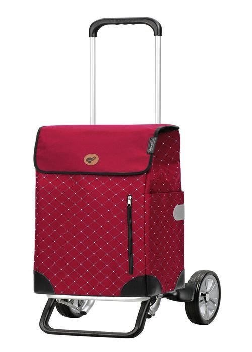 Andersen SHOPPER MANUFAKTUR Chariot de courses rouge pour femme - Alu Star Shopper Sofia 43L 175260